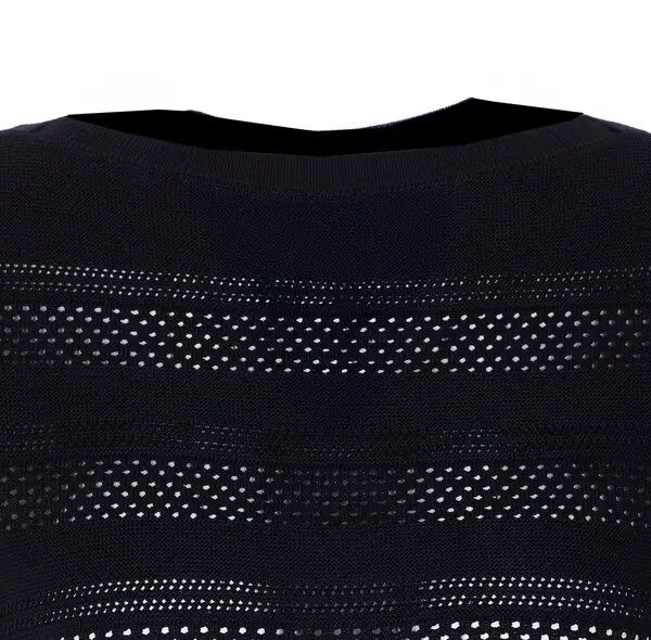 TWINSET Ruffled Boat Neck Jumper - Black