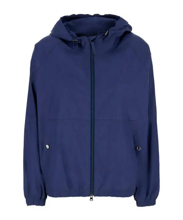 DUNST Zip Hooded Jacket With Cotton-polyester Blend - Blue