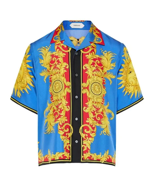 Versace Pattern-printed Short-sleeved Shirt - Multicolor