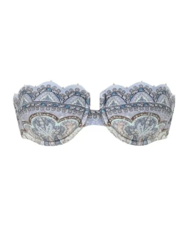 Zimmermann Paisley Underwired Bikini Top - Gray