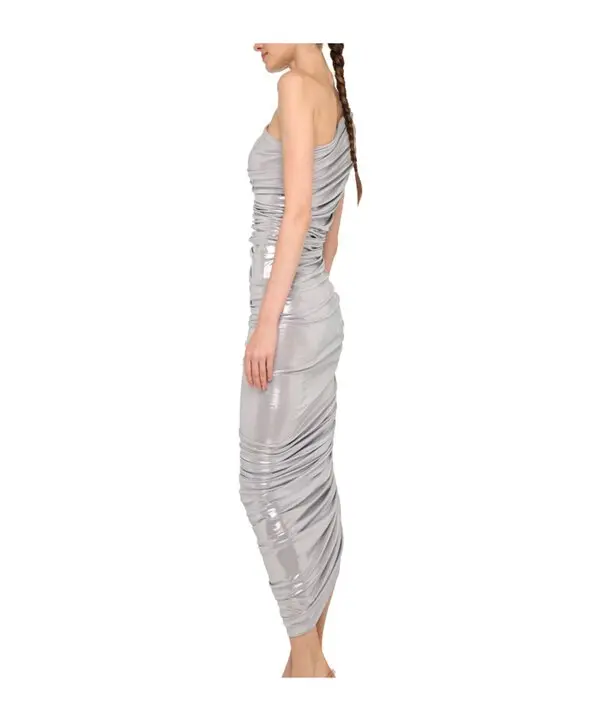 Norma Kamali Diana One-shoulder Ruched Dress