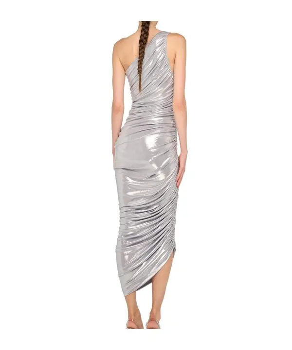 Norma Kamali Diana One-shoulder Ruched Dress