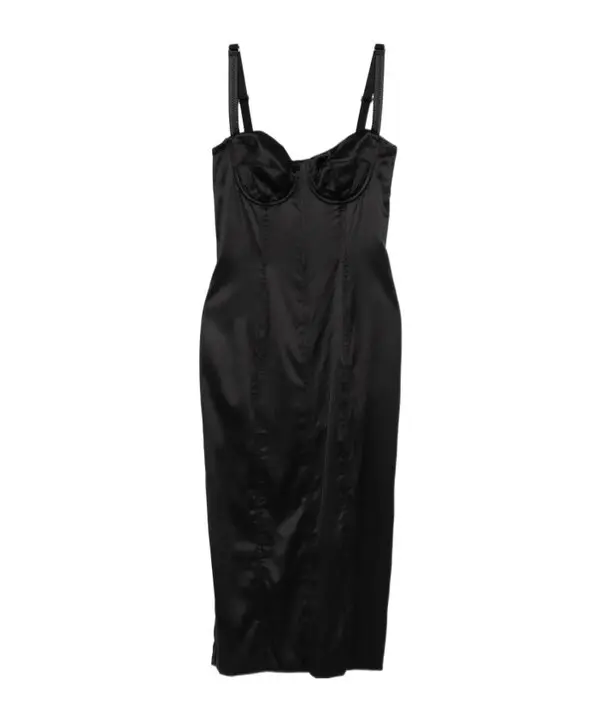 Dolce & Gabbana Satin Corset Dress - Black