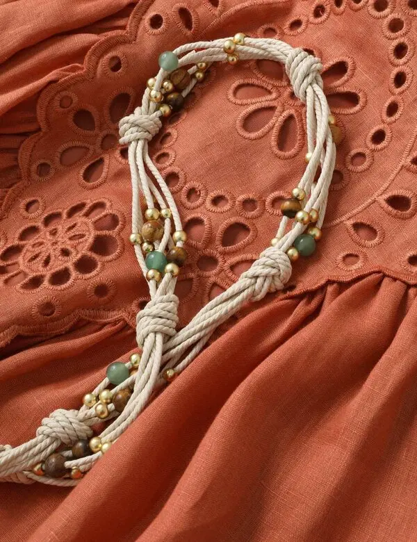 Zimmermann Embroidered Midi Dress - Cinnamon