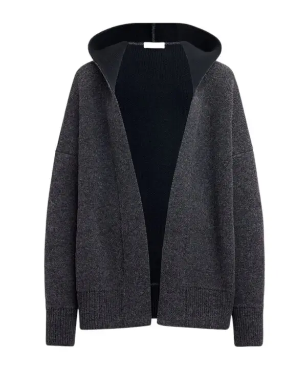 Alaïa Long-sleeved Hooded Cardigan - Black