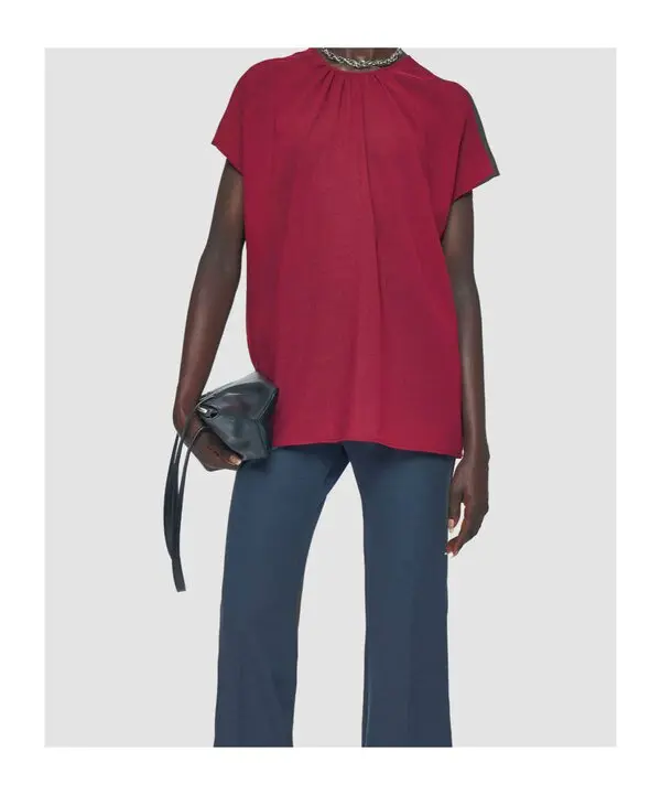 JOSEPH Broca Sheer Fine Wool Blouse