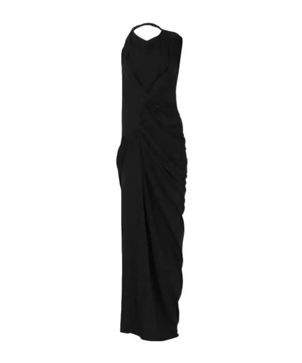 ENTIRE STUDIOS Oaklyn Draped Halterneck Dress - Black