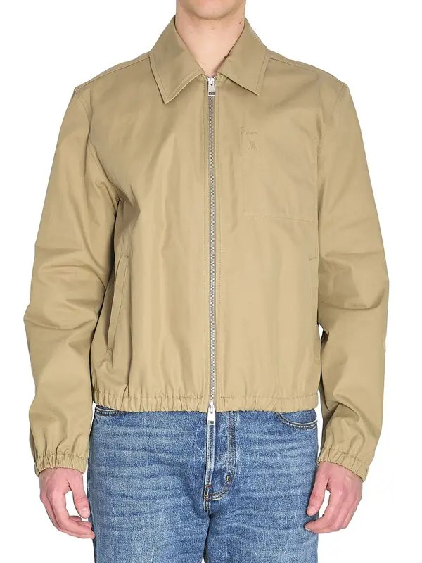 Ami De Coeur Zipped Jacket - Beige