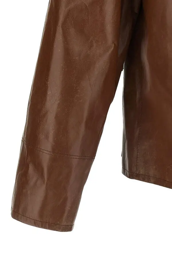 Prada Vintage-look Leather Blouson Jacket