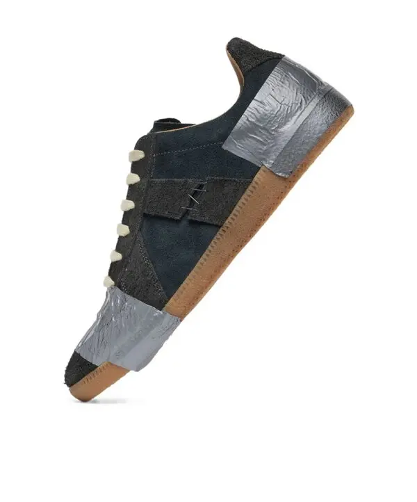 MAISON MARGIELA Replica Sneakers With Lace-up Closure - Black