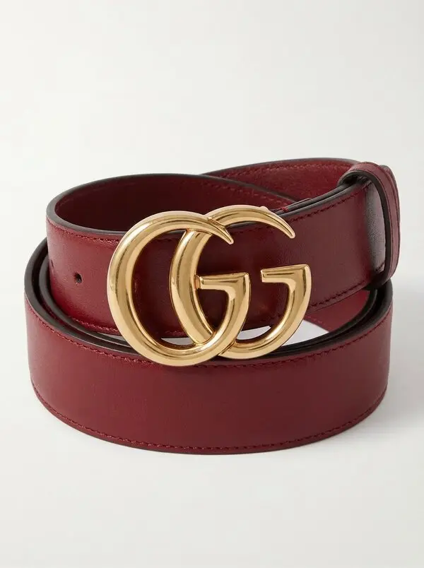 Gucci Double G Buckle Belt - Red
