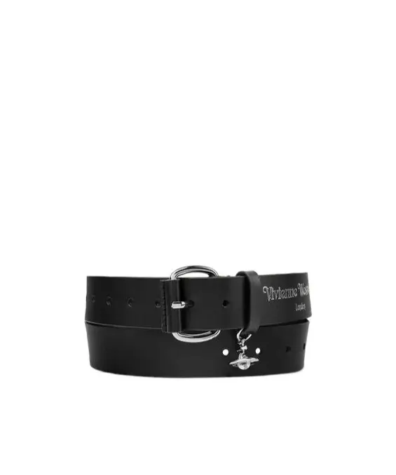 VIVIENNE WESTWOOD Wide Alex Charm Belt - Black