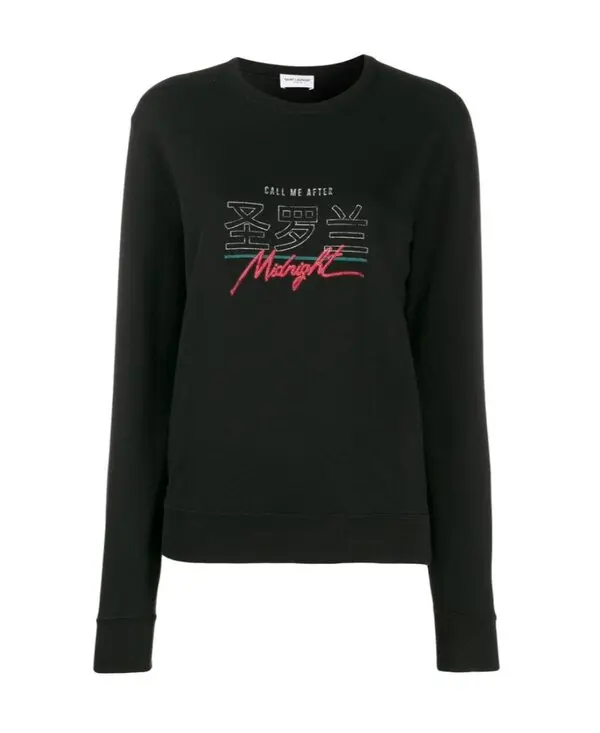 Saint Laurent Printed Logo Sweater