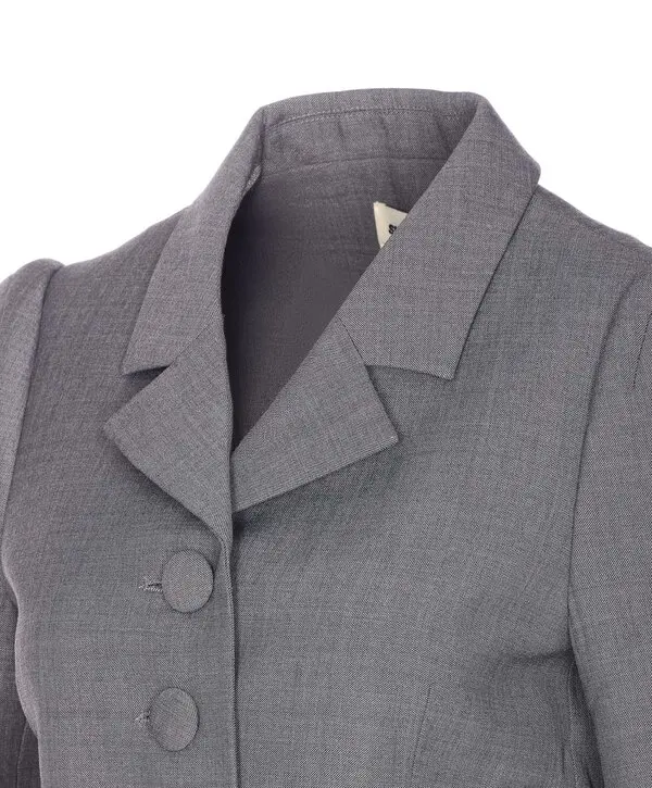SHUSHU/TONG Lapel Buttoned Short Jacket