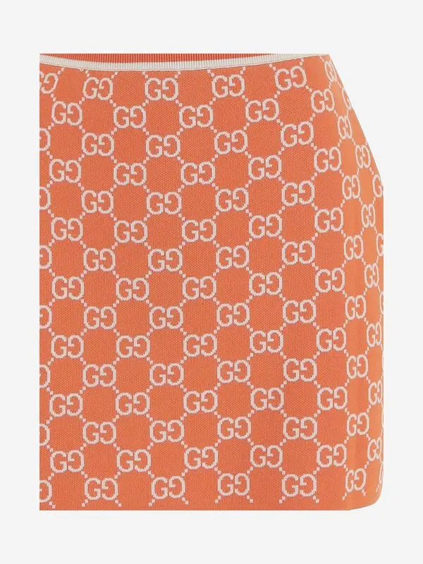 Gucci Monogrammed Knit Mini Skirt