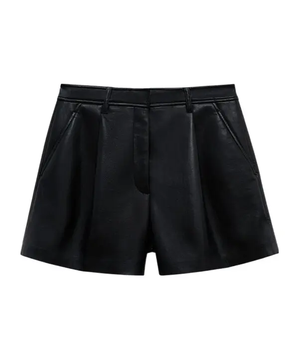 ANINE BING Trent Wide-leg Shorts - Black