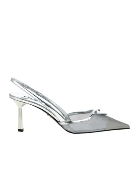 Prada Mesh-panelled Slingback Pumps