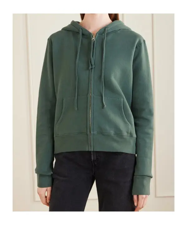 NILI LOTAN Cotton-jersey Zip-up Hoodie