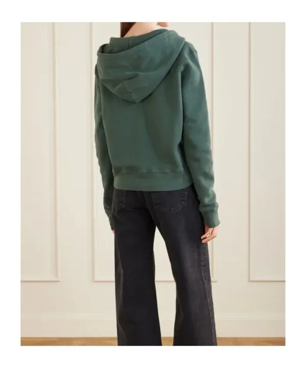 NILI LOTAN Cotton-jersey Zip-up Hoodie