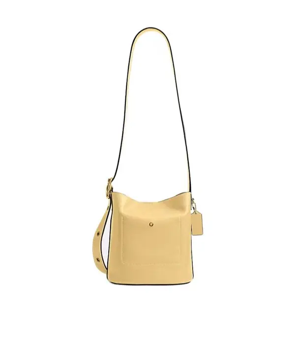 COACH Bleecker Leather Bucket Bag - Vanilla