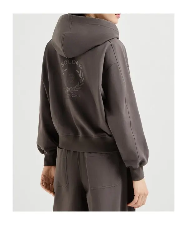 Brunello Cucinelli Zip-fastening Hoodie With Logo Detailing - Black