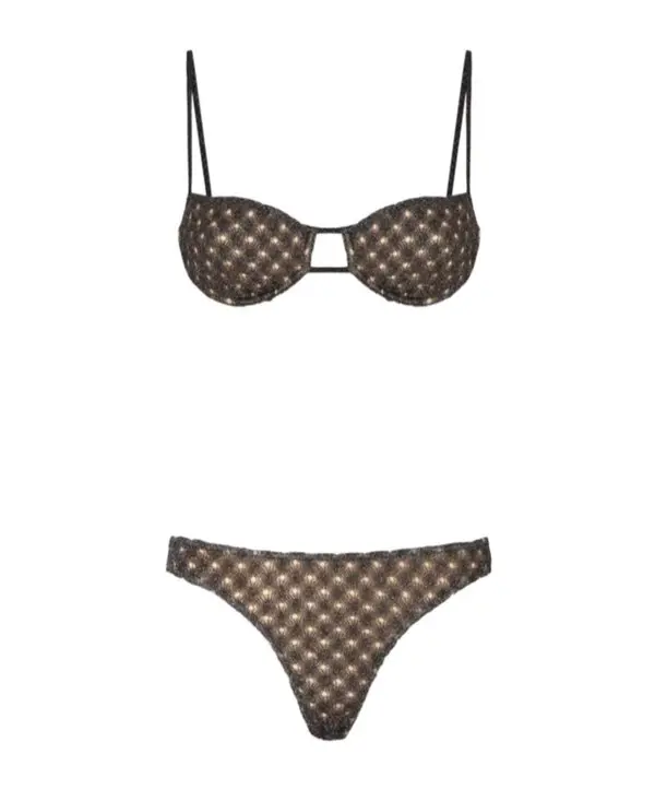 Missoni Glitter Pattern Bikini - Brown