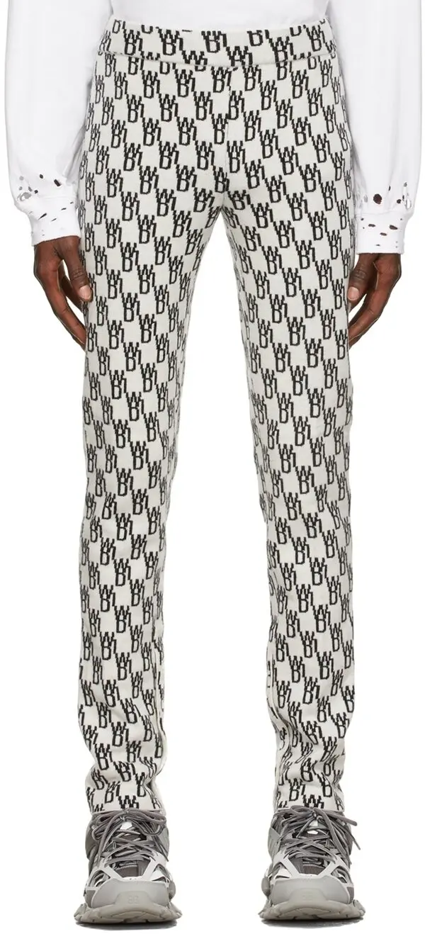 We11Done Logo Pattern Knitted Leggings