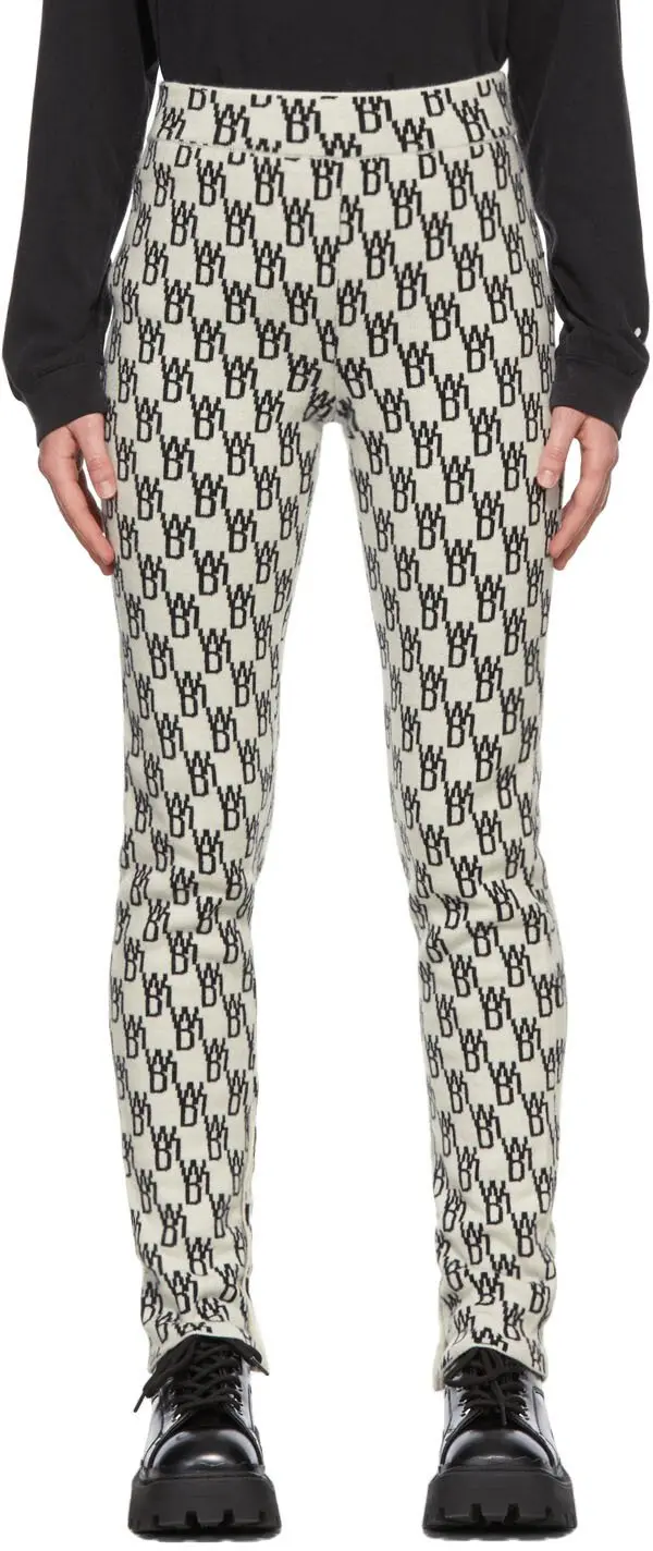 We11Done Logo Pattern Knitted Leggings