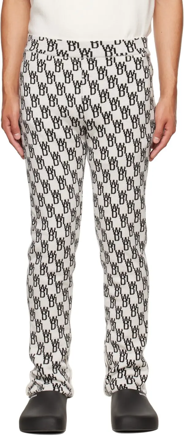 We11Done Logo Pattern Knitted Leggings - No
