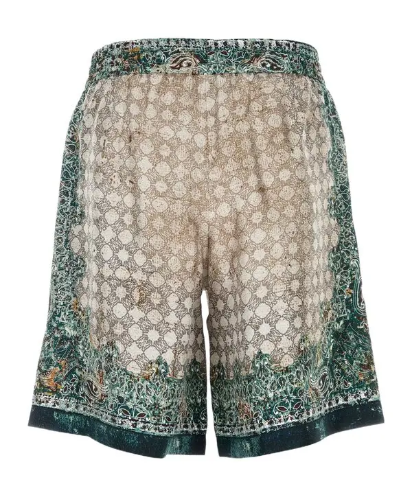 Amiri Multicolor Silk Printed Bermuda Shorts