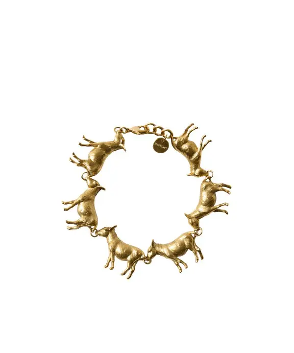 Jacquemus Gold-plated Donkey Pendant Bracelet - Golden