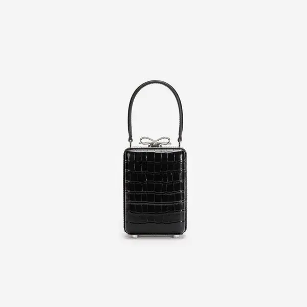 SELF-PORTRAIT Crystal Bow Buckle Mini Bag