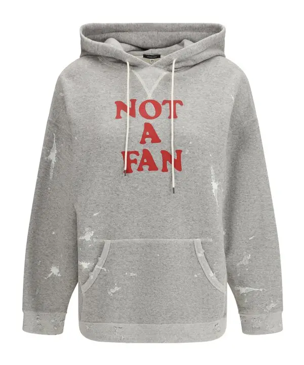 R13 Not A Fan" Distressed Hoodie