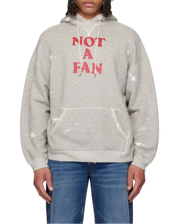 R13 Not A Fan" Distressed Hoodie