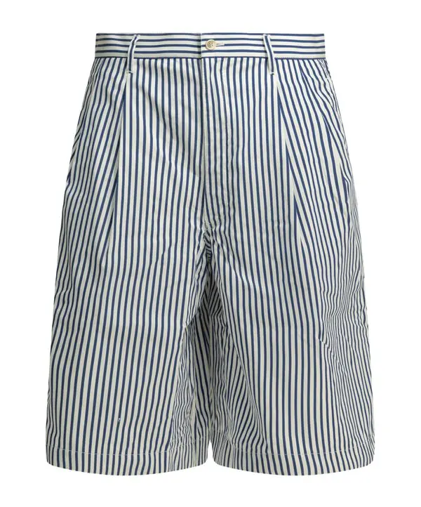 Comme Des Garçons Striped Bermuda Shorts - White Stripe