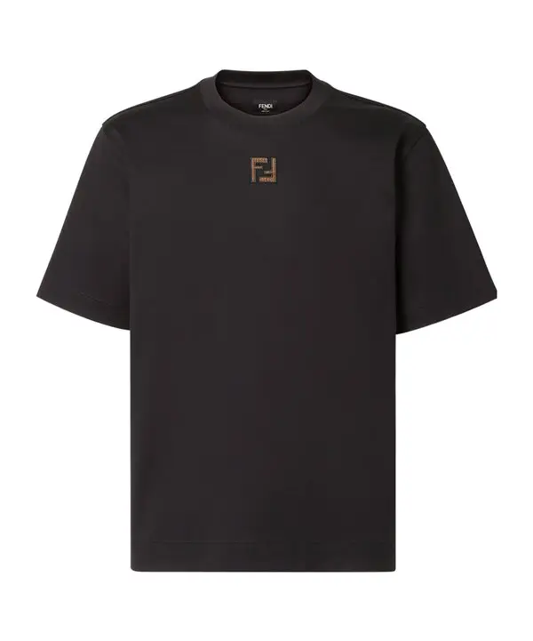 Fendi Ff Motif Crewneck T-shirt