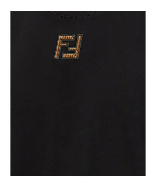 Fendi Ff Motif Crewneck T-shirt