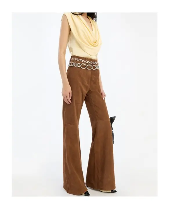 ROTATE BY BIRGER CHRISTENSEN Draped Cowl Neck Top - Yellow