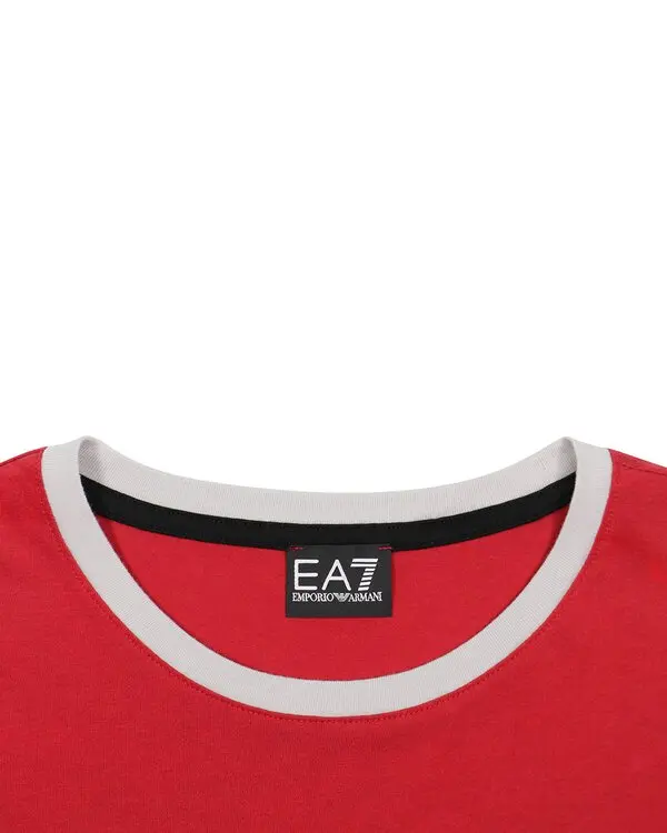 EA7 Letter Printed Round-neck T-shirt