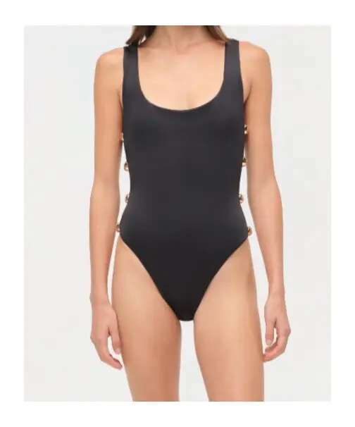 Simkhai Mona Studded Cut-out One-piece Swimsuit