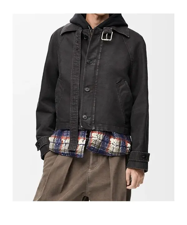 Loewe Belted Jacket In Cotton