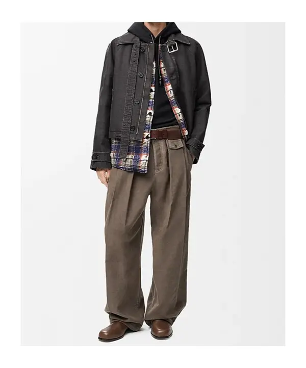 Loewe Belted Jacket In Cotton