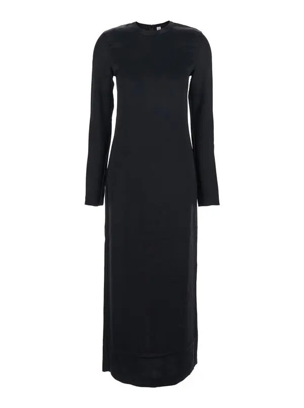 TOTEME Totme Long Satin Dress - Black