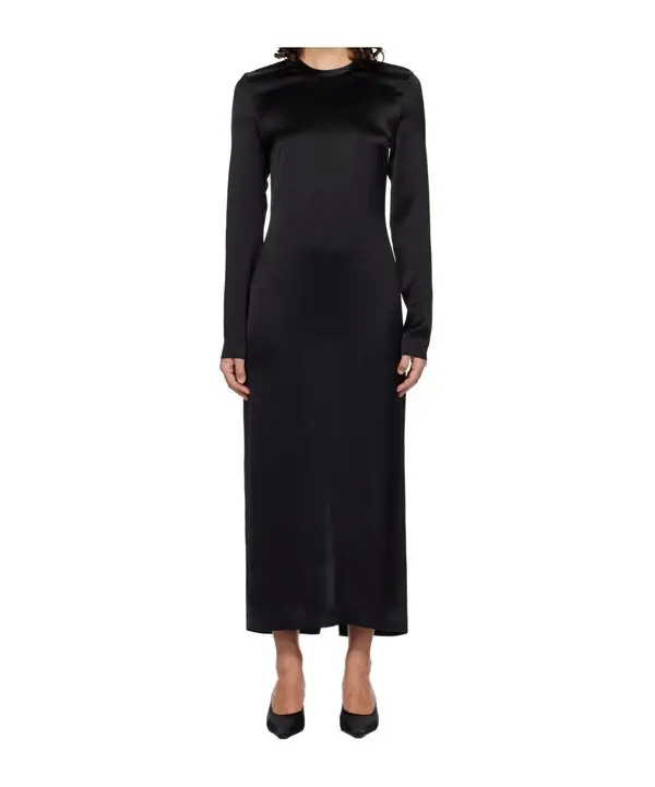 TOTEME Long Satin Dress - Black