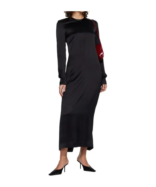 TOTEME Long Satin Dress - Black