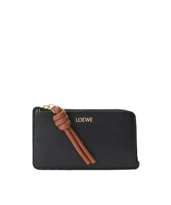 Loewe Knot Coin Cardholder - Black/squirrel