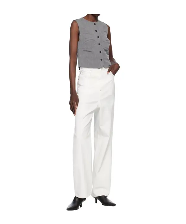PUSHBUTTON Cutout Jeans - White