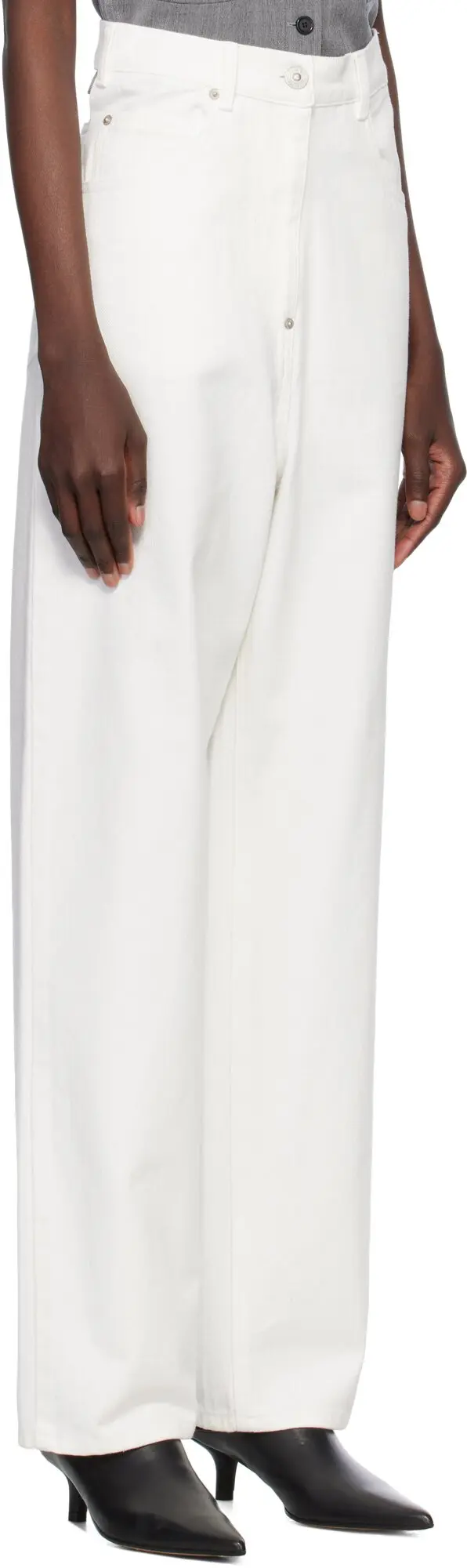 PUSHBUTTON Cutout Jeans - White