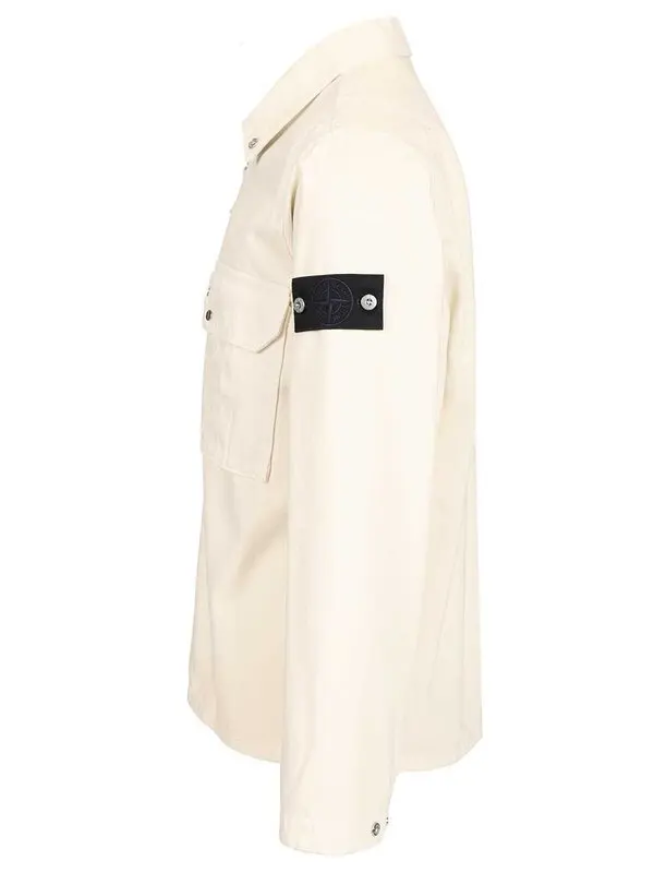Stone Island Zip Fastening Cotton Overshirt
