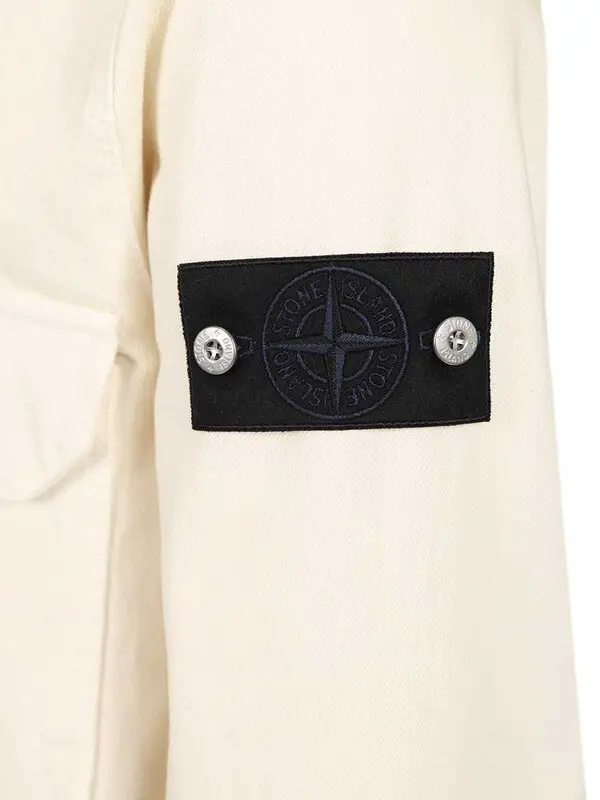 Stone Island Zip Fastening Cotton Overshirt